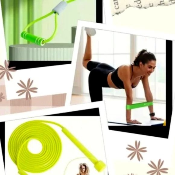 Neon Green | Other | New 3 Piece Complete Set Non Slip Neon Fitness ...